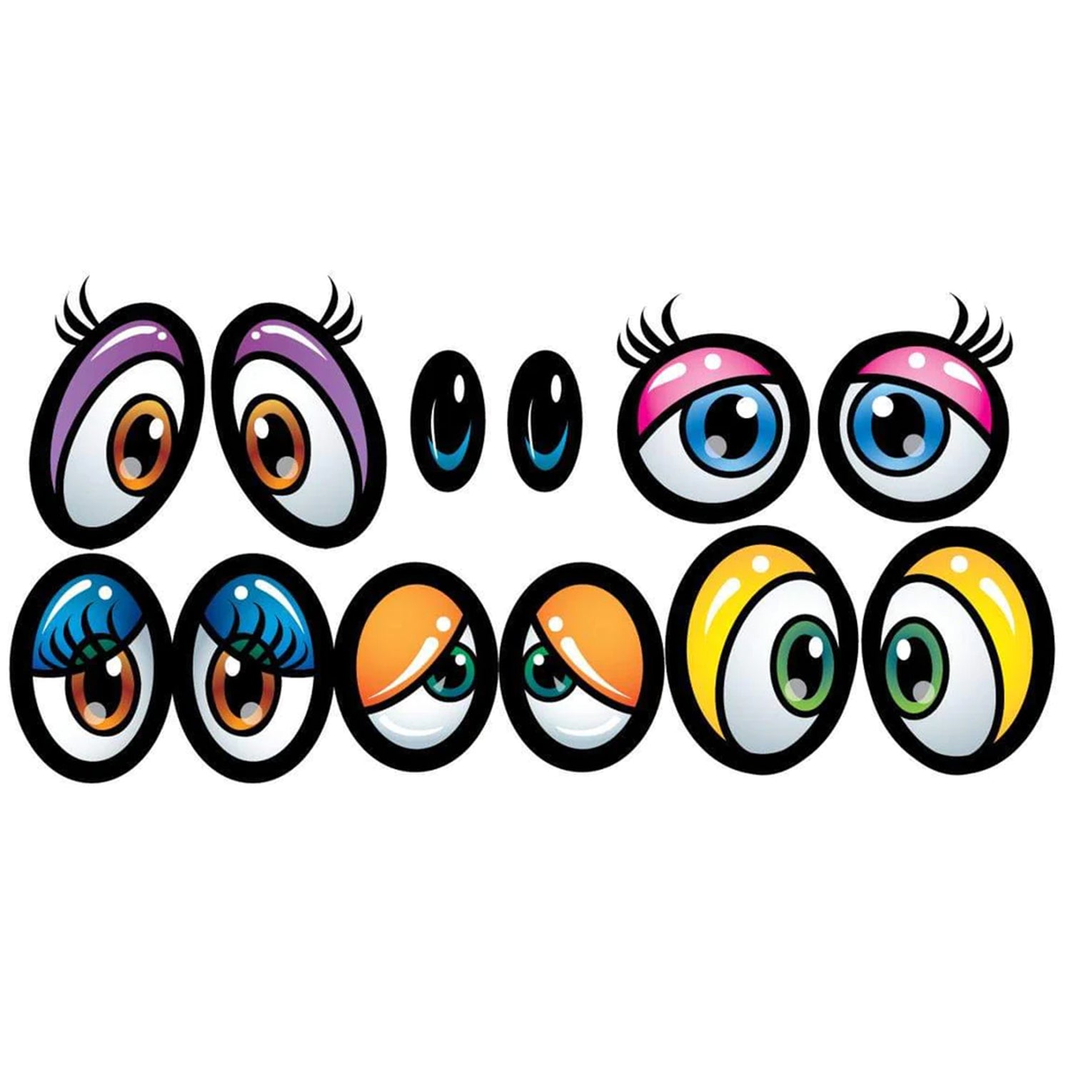 Color Eyes Stickers: ClownAntics.com