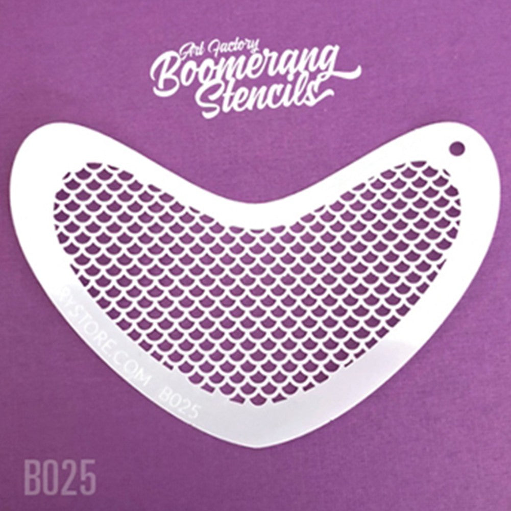 Art Factory Boomerang Face Painting Stencil - Small Scales – ClownAntics