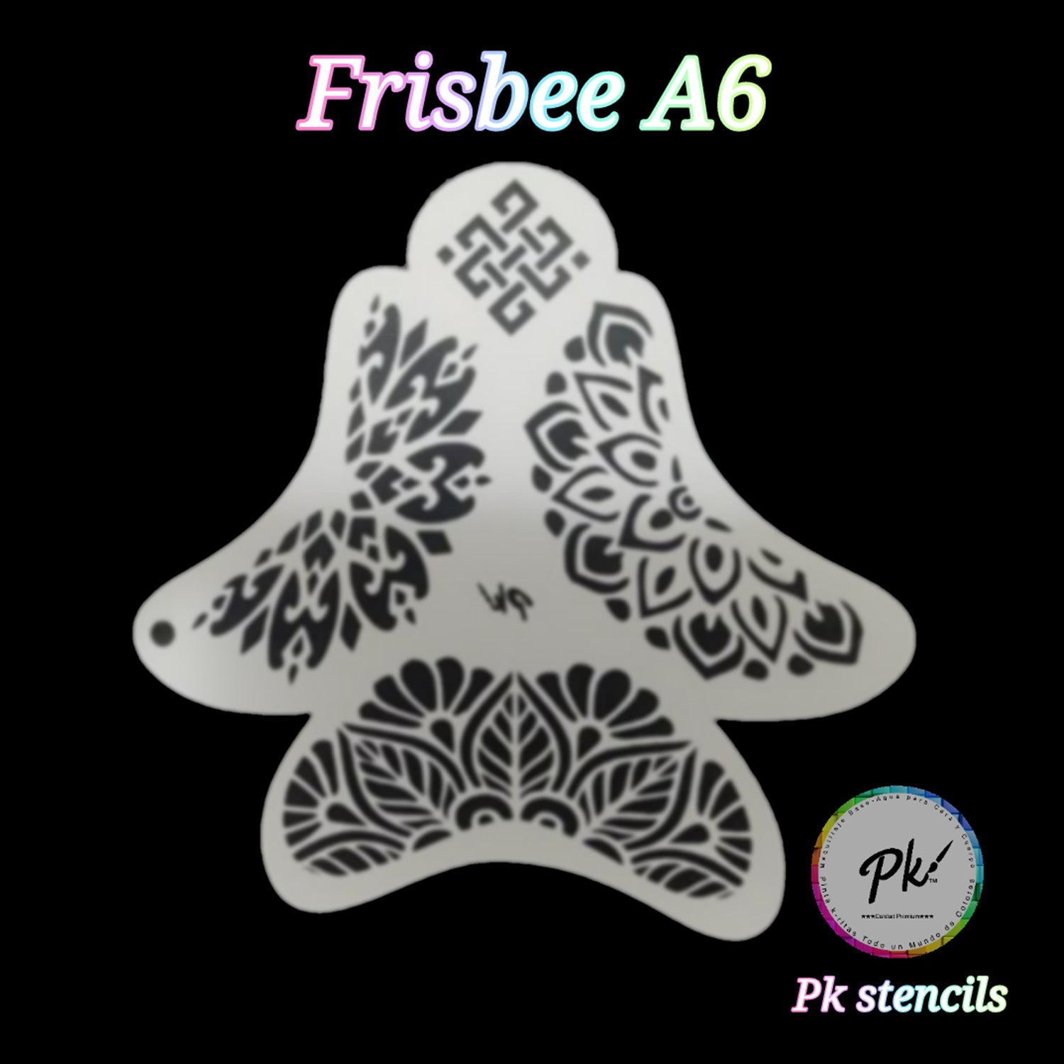 PK Frisbee Stencils - A6 - Bold Crown | ClownAntics.com