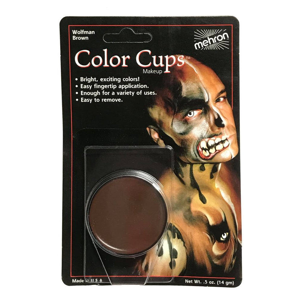 Mehron Grease Color Cups - Brown (0.5 oz): ClownAntics.com